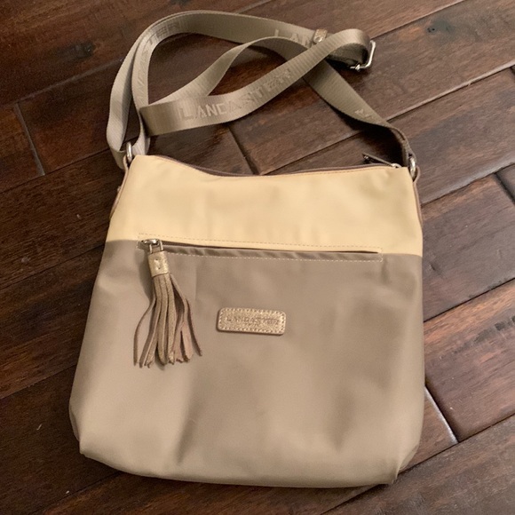Lancaster | Bags | Lancaster Paris Tan Nylon And Leather Crossbody Bag ...